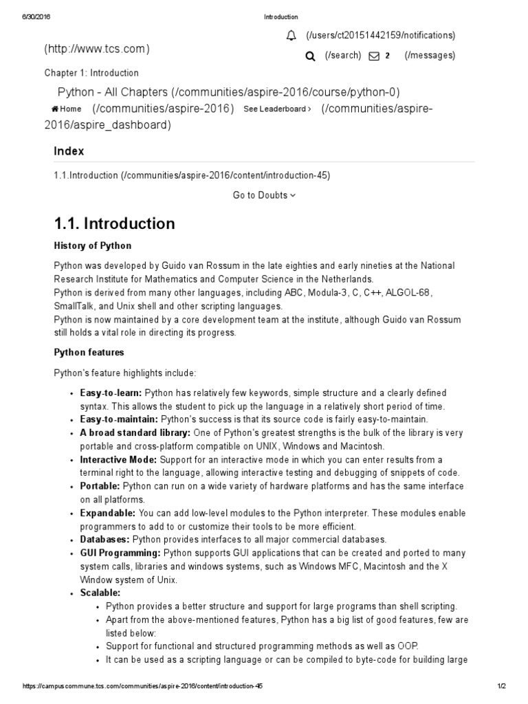 Tcs Pdf Python Programming Language Command Line Interface