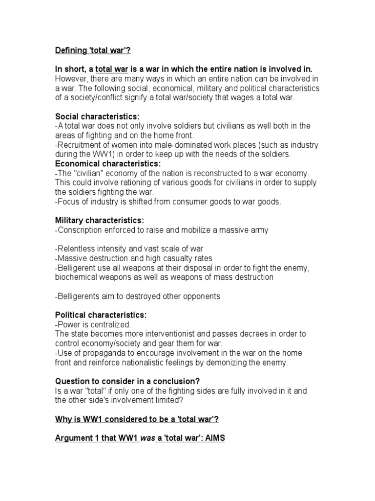 Total War Info | PDF | Total War | World War I