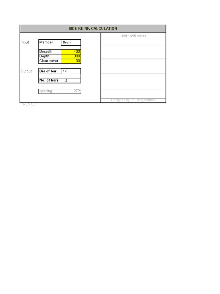 Side Face Reinforcement | PDF