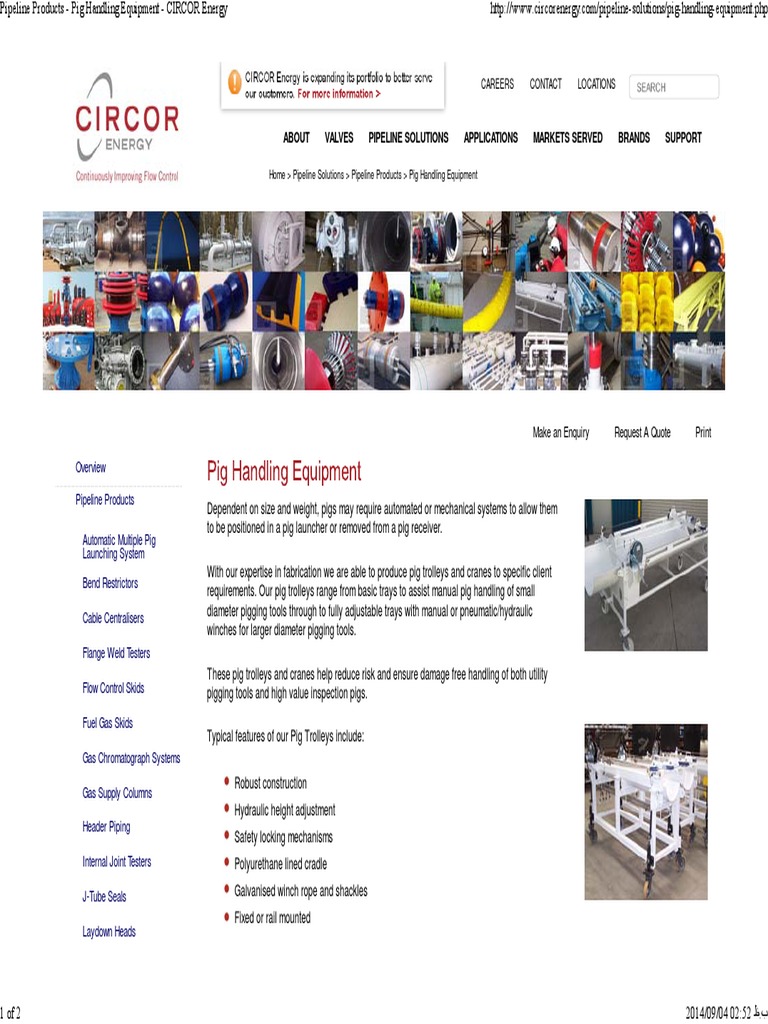 Pig Handling Equipment | PDF | Pipeline Transport | Valve