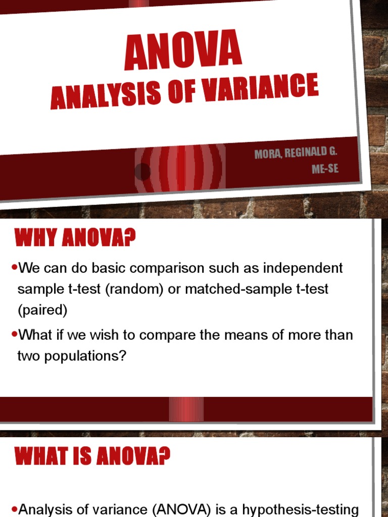 One Way Anova | PDF | Analysis Of Variance | Errors And Residuals