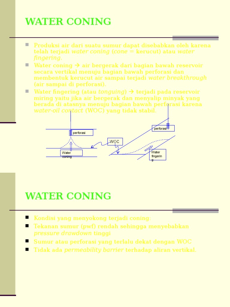 Kuliah 10 Water Coning | PDF