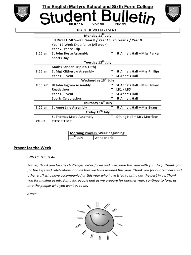 Student Bulletin | PDF | Ramadan | Religion And Belief