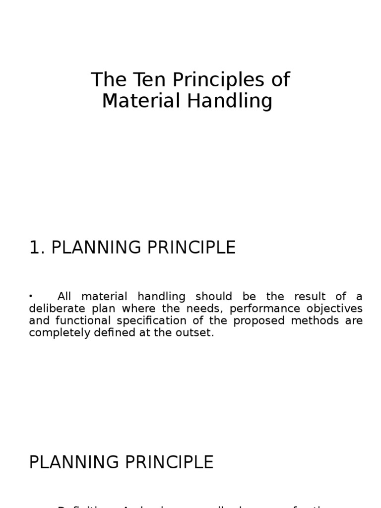 Material Handling Principles Guide | PDF | Automation | Supply Chain