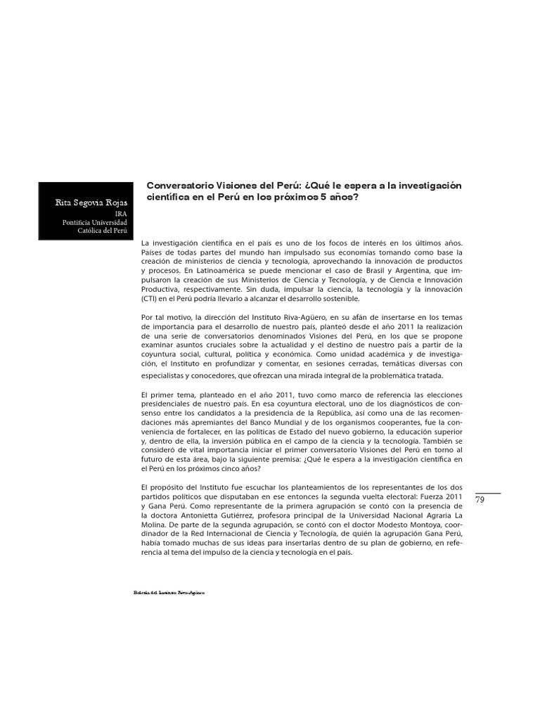 Riva Aguero Invest | PDF | Perú | Universidad