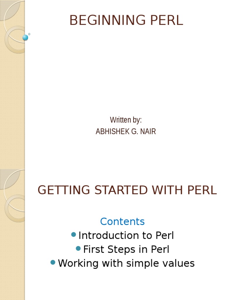 Beginning Perl | PDF | Perl | String (Computer Science)