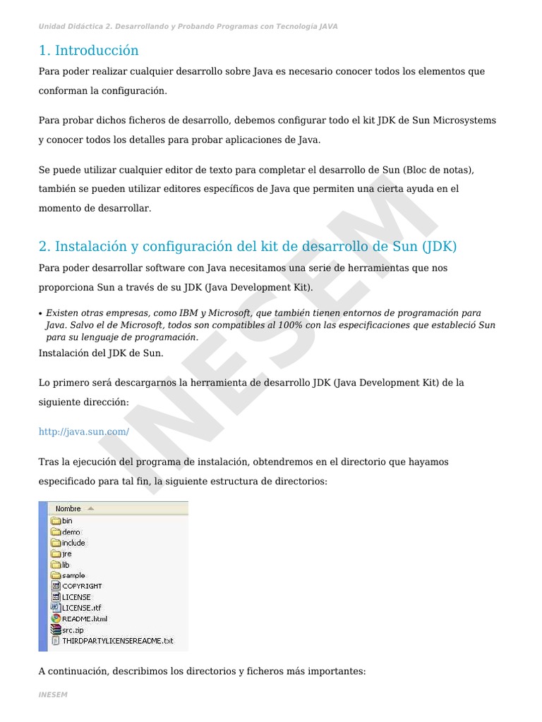 Unidad Didáctica 2. Desarrollando y Probando Programas Con Tecnología JAVA | PDF | Java ...
