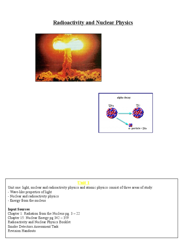 Radioactive Physics - Research Paper | Download Free PDF | Radioactive ...