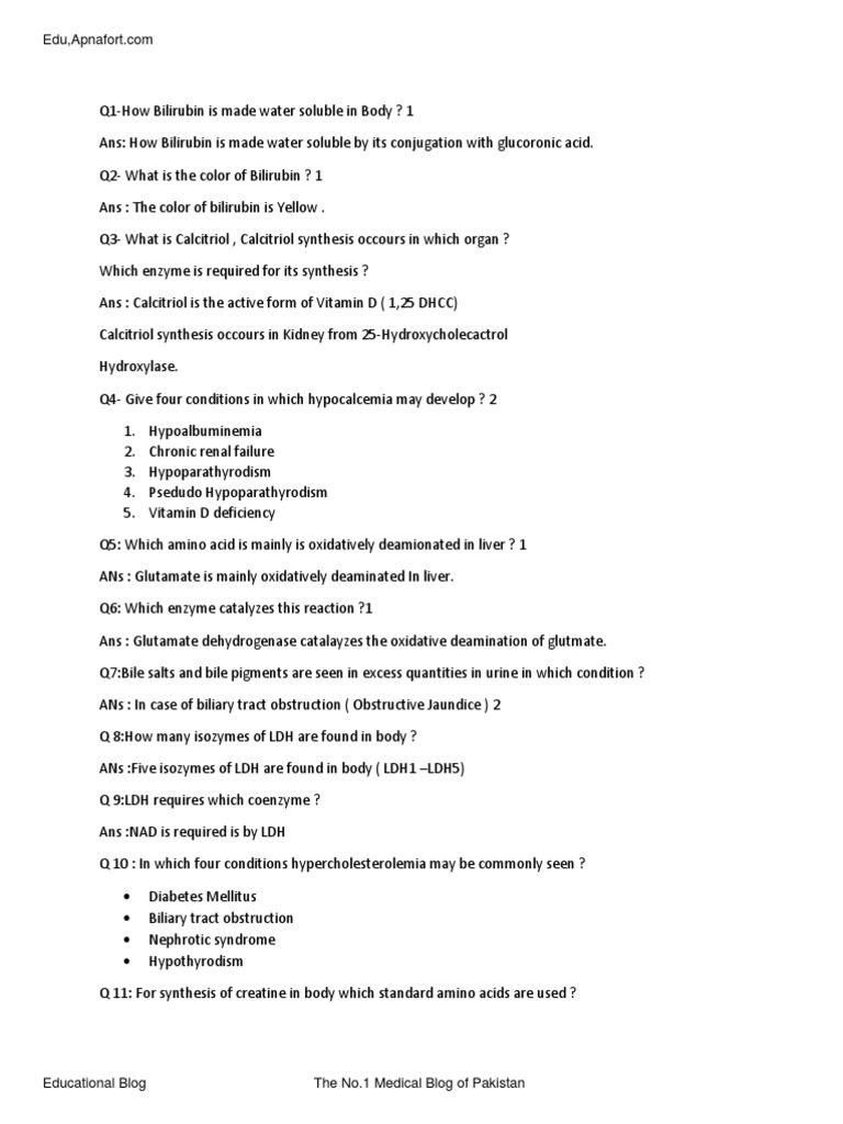 An Insightful Review of Key Biochemistry Concepts Related to Liver Function, Metabolism of ...