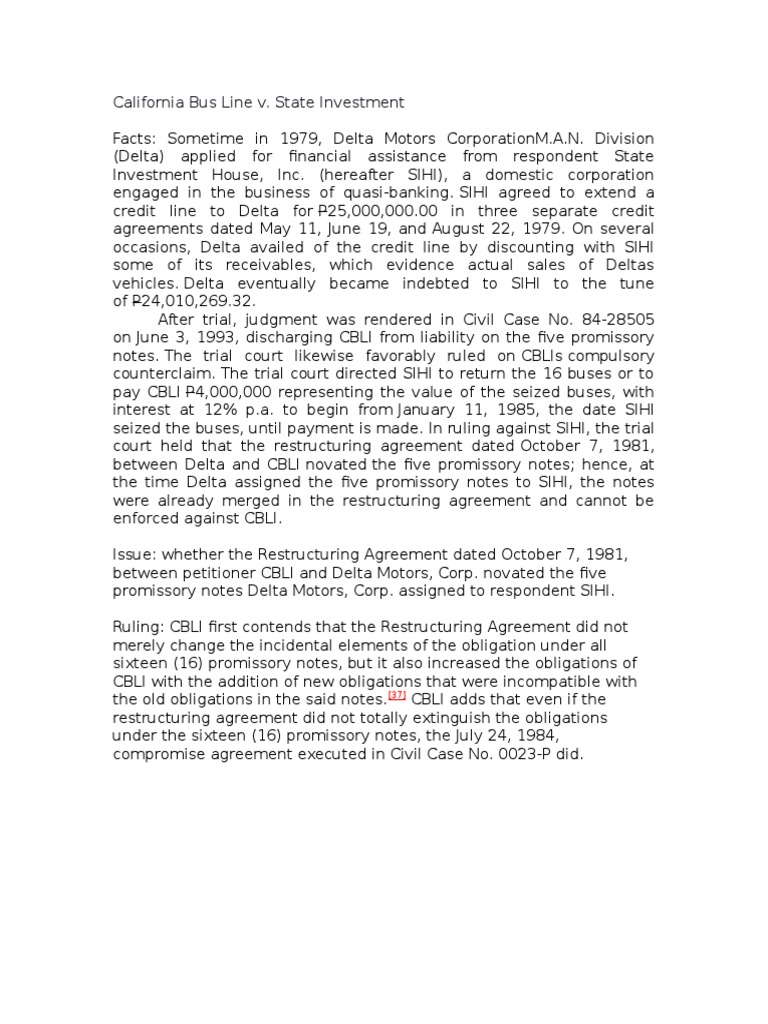 California Bus Line v. State Investment: CBLI Adds That Even If The | PDF