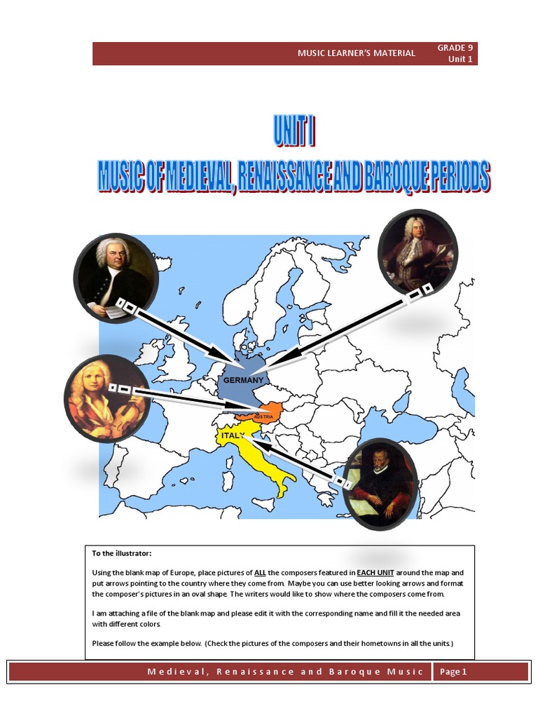 Music 9 Learners' Material | PDF | Classical Period (Music) | Baroque Music