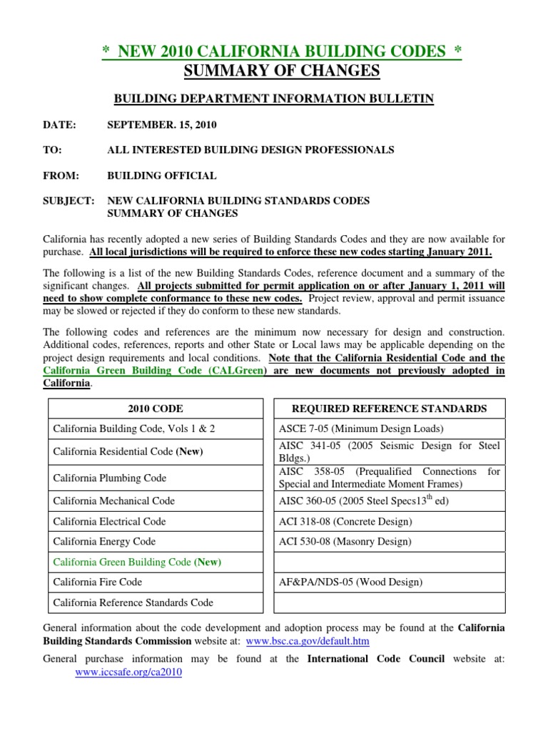 2010 California Building Codes | PDF | Building Code | Green Building