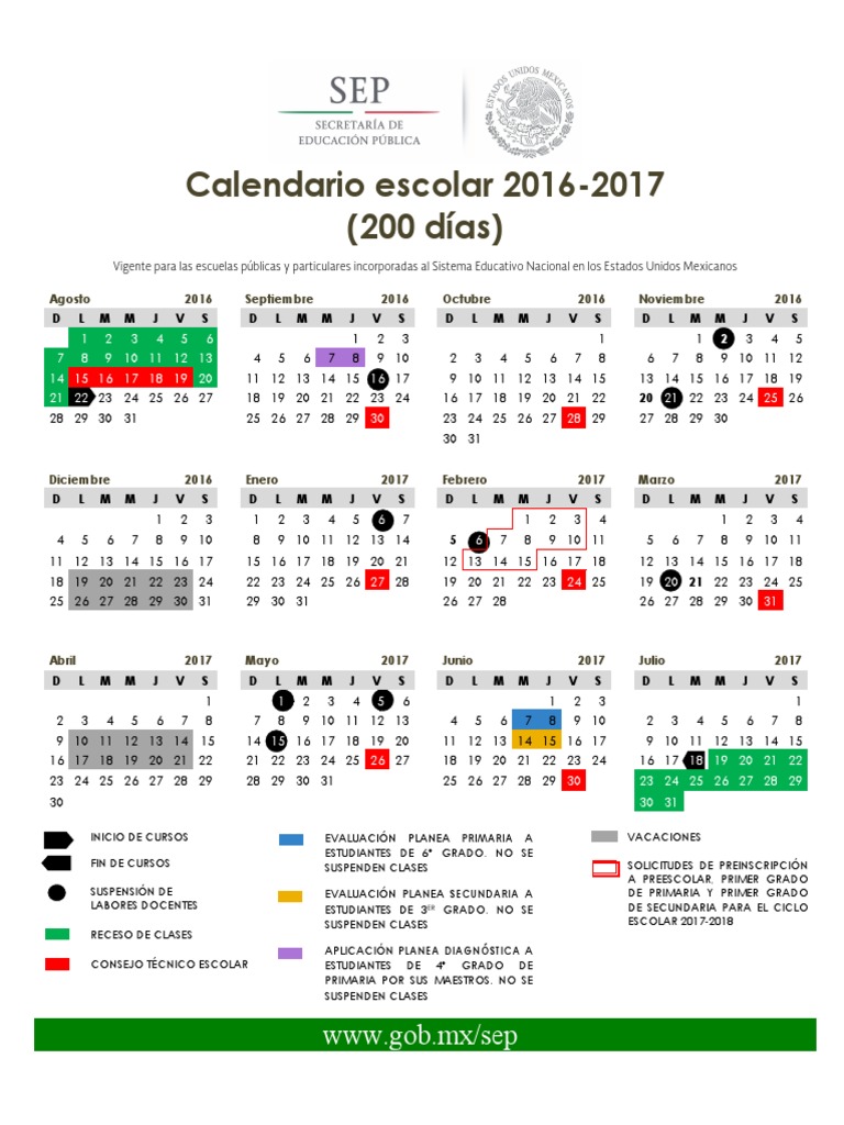 Calendario Escolar 2016-2017 PDF | PDF