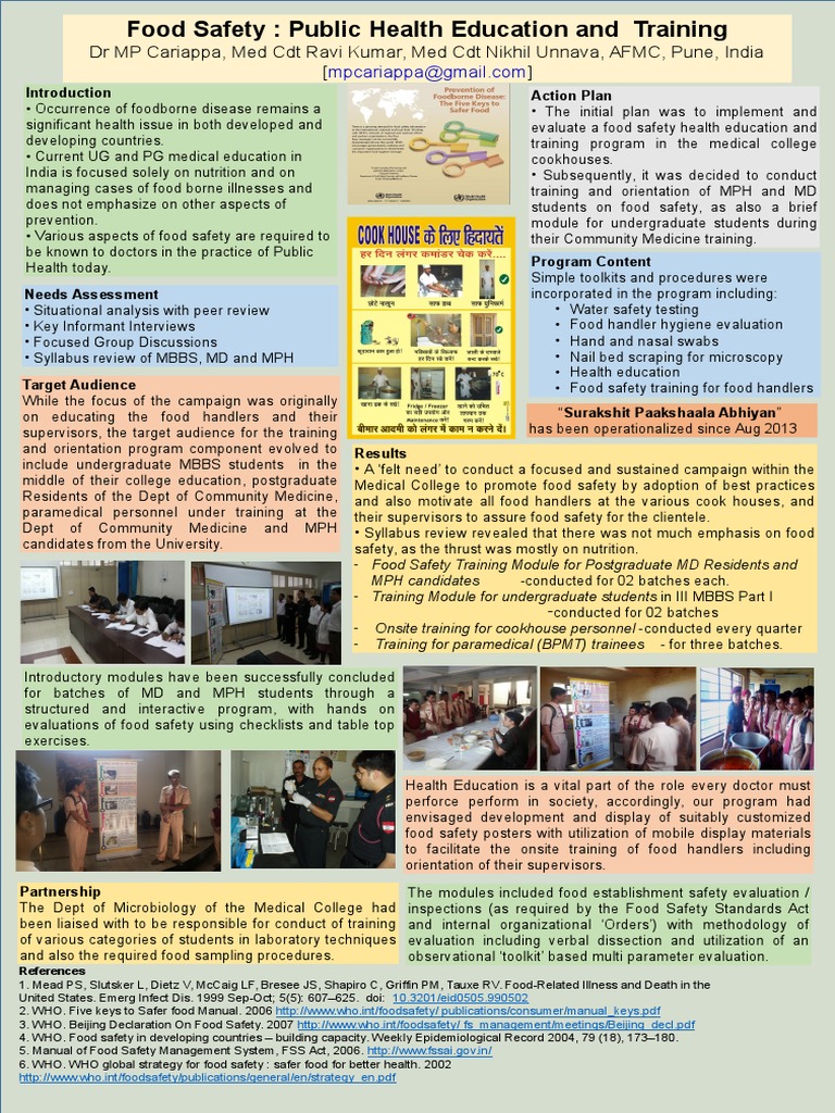 Food Safety Poster | PDF | Food Safety | Health Education