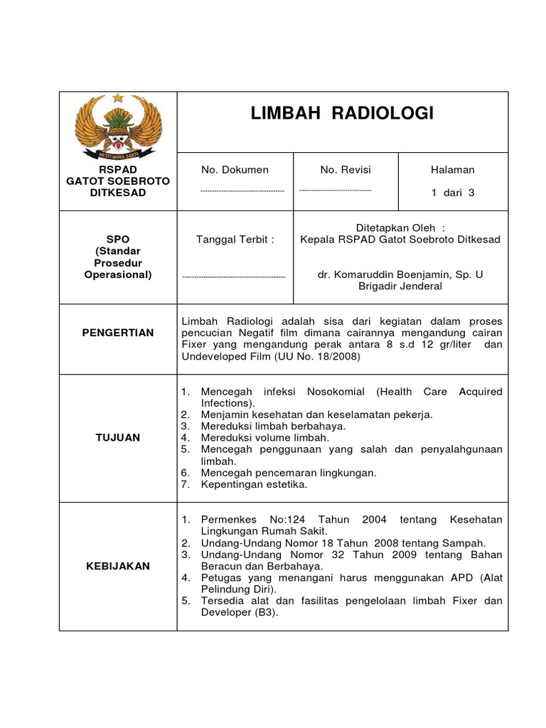 Limbah Radiologi PDF | PDF