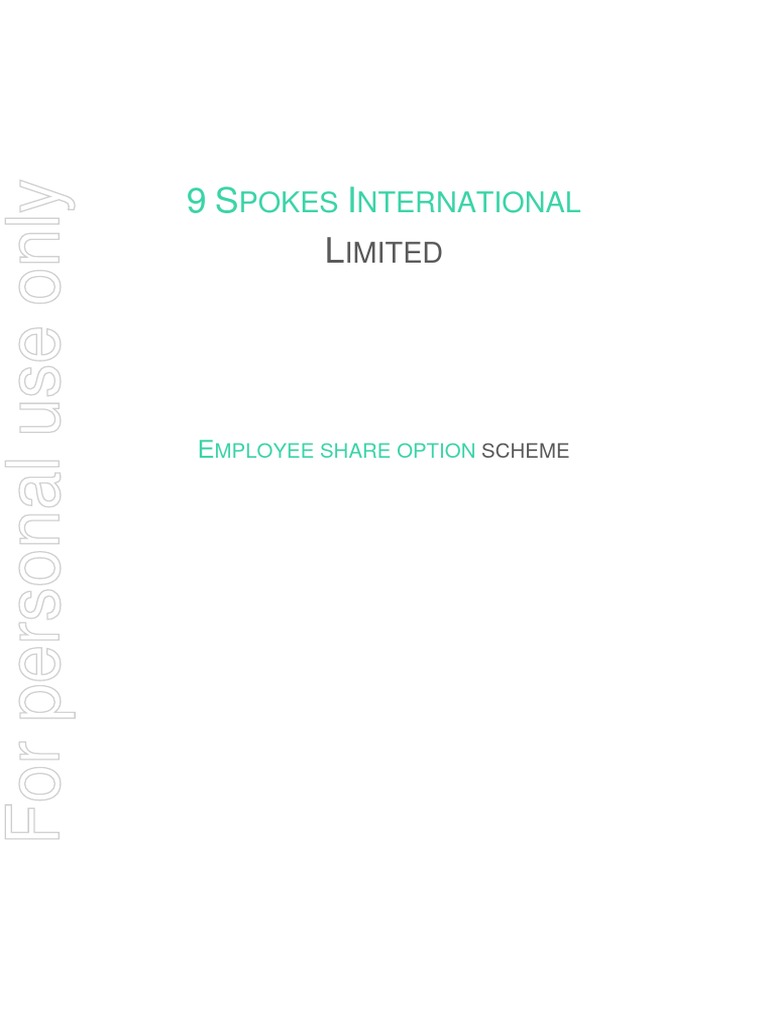 ESOP Template | PDF | Vesting | Option (Finance)