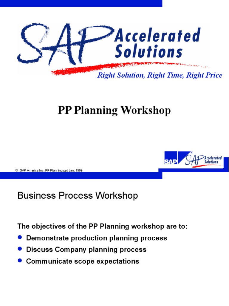 PP Planning Workshop SAP | PDF | Industries | Production And Manufacturing