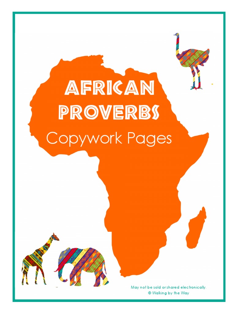 African Proverbs: Copywork Pages | PDF | Language Arts & Discipline