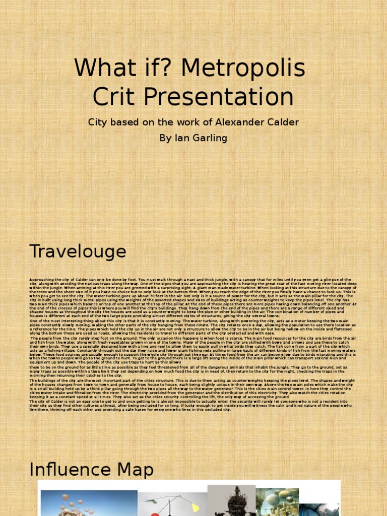 Calder City Crit Presentation | PDF | Nature