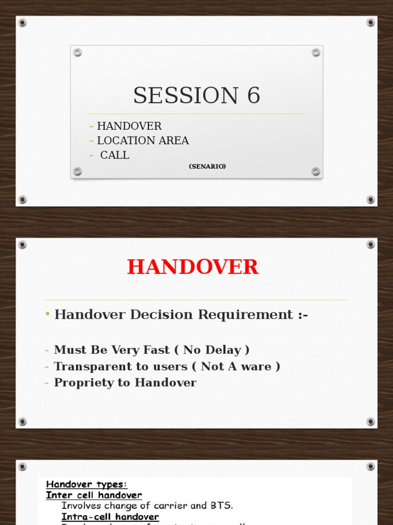 GSM Handover | PDF