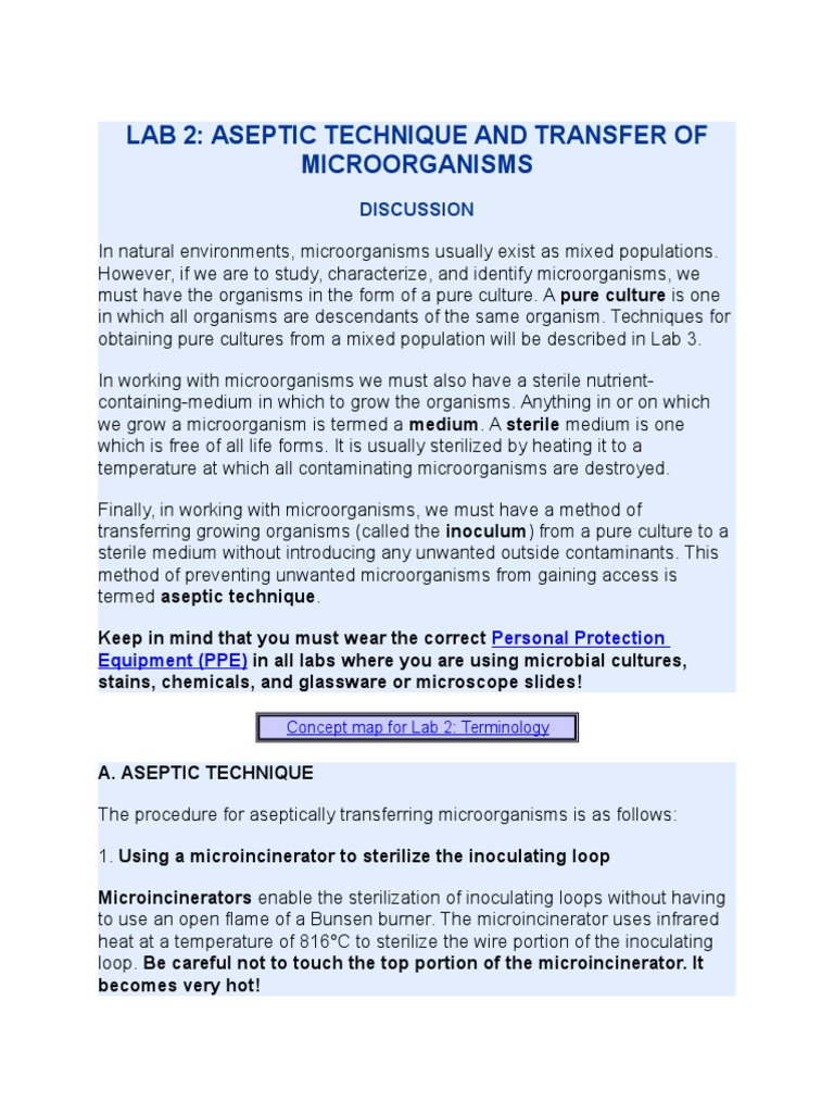 Aseptic Transfer Technique | PDF | Growth Medium | Clinical Pathology