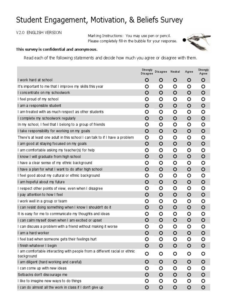 Student Engagement & Motivation Survey | PDF | Race And Ethnicity In ...