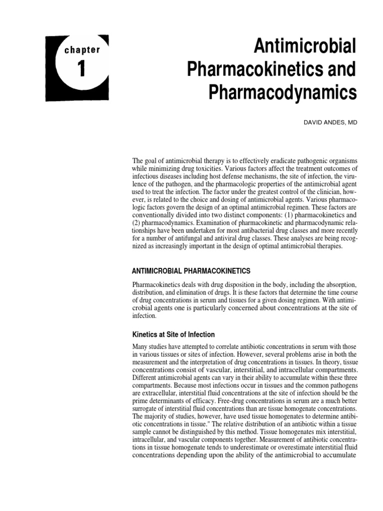 Antimicrobial Pharmacokinetic and Pharmacodynamics (Andes) Chapter ...