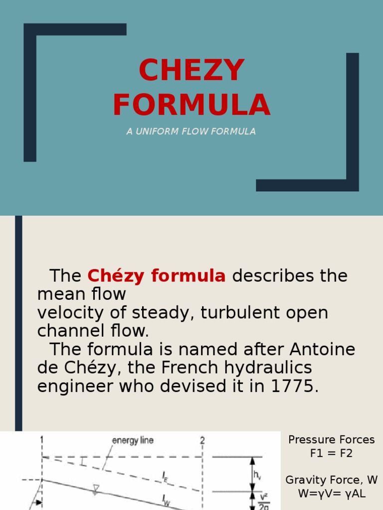 Chezy Formula | PDF