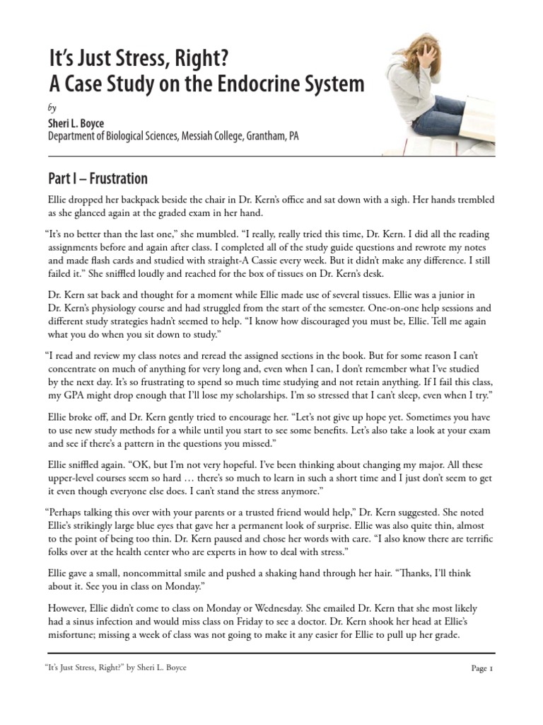 Just - Stress Case Study Student Version | PDF | Thyroid | Thyroid ...