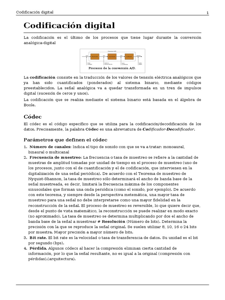 Codificacion Digital | PDF | Electrónica | Ingeniería Electrónica