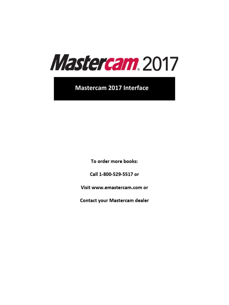 Mastercam 2017 Interface Tutorial | PDF | Menu (Computing) | Keyboard ...
