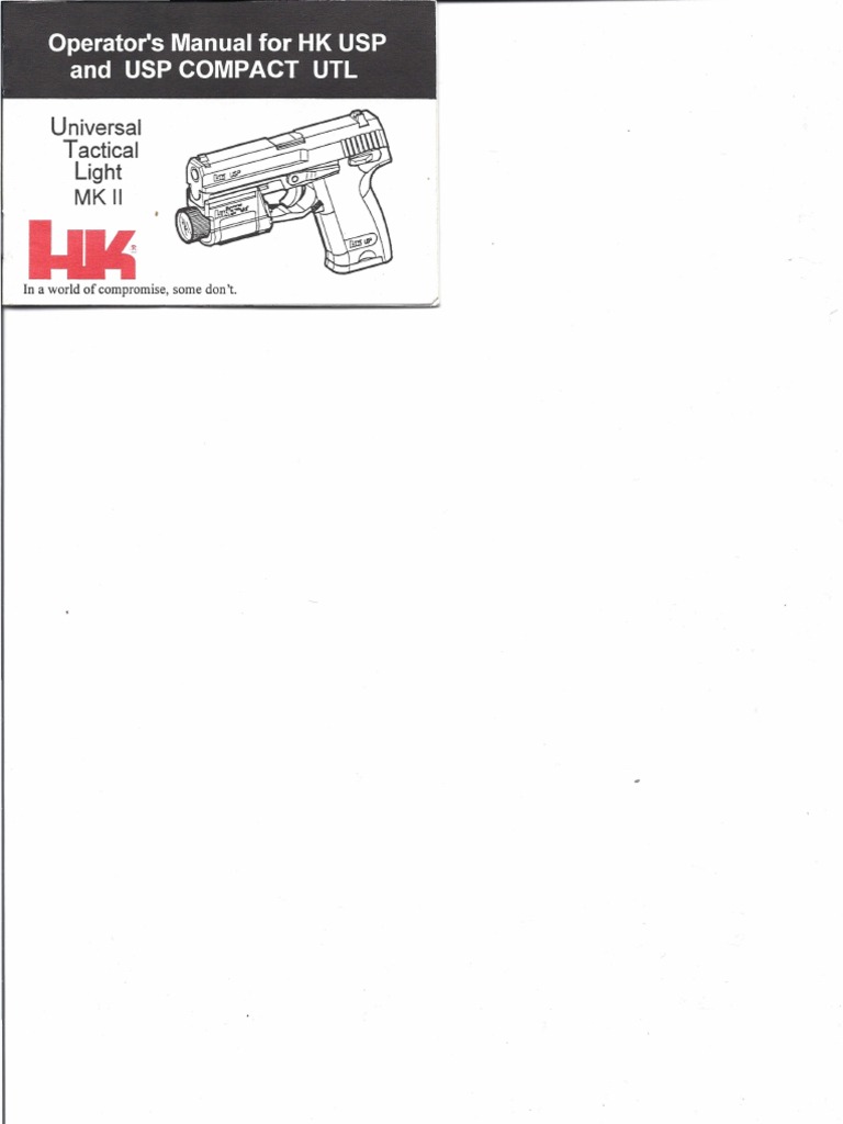 Utl MK II Manual | PDF | Firearms | Firearm Components