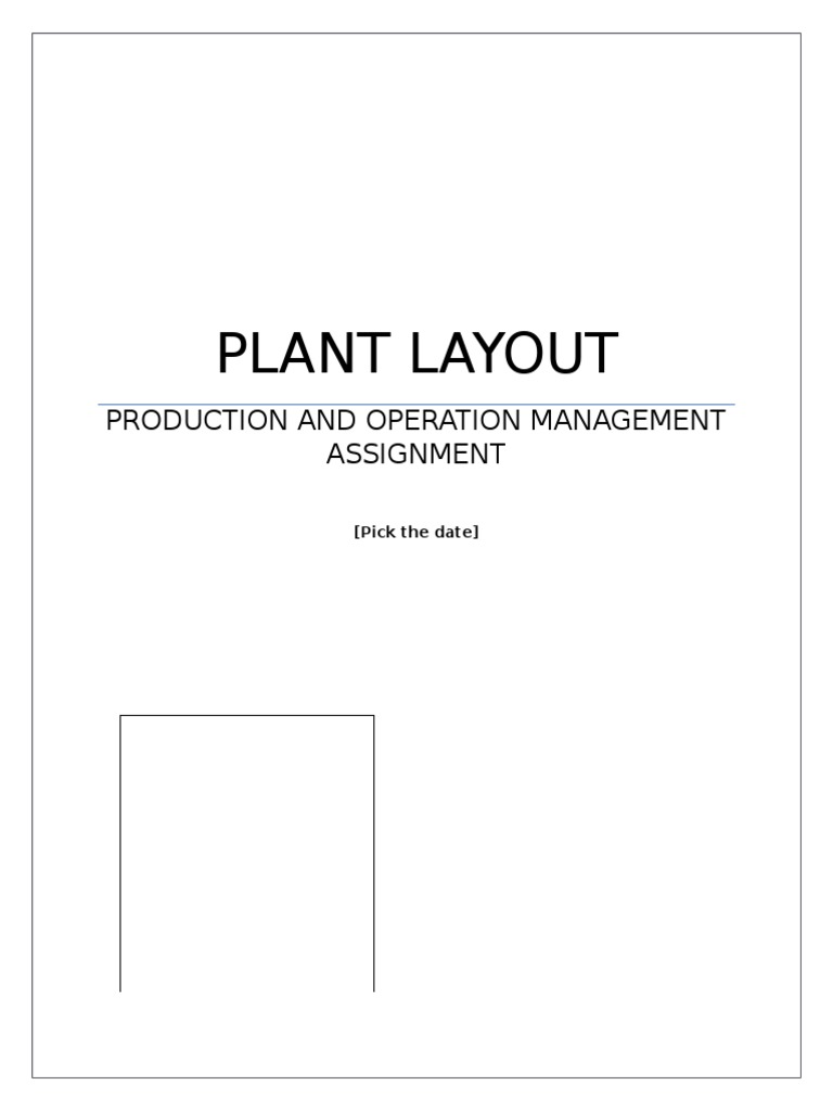 Plant Layout | PDF | Mass Production | Factory