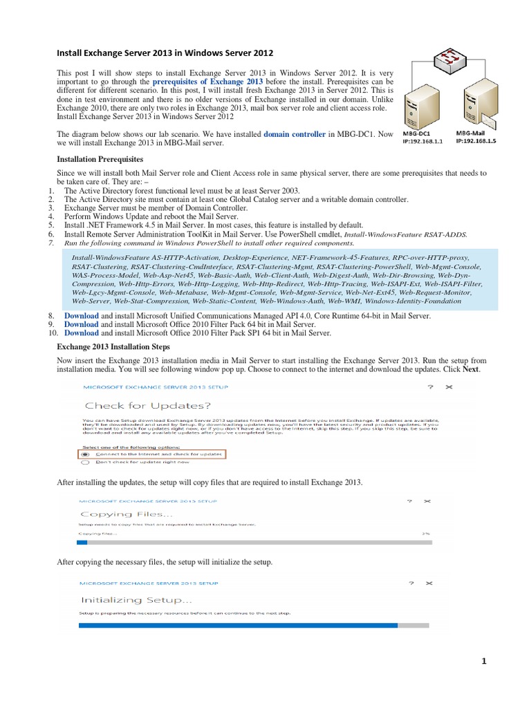 A Step-by-Step Guide to Installing Exchange Server 2013 in a Fresh Windows Server 2012 ...