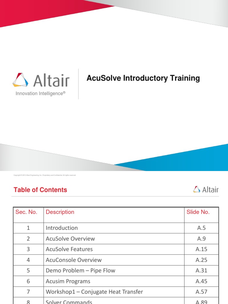 AcuSolve Intro Training V18b | PDF | Finite Element Method | Computer ...