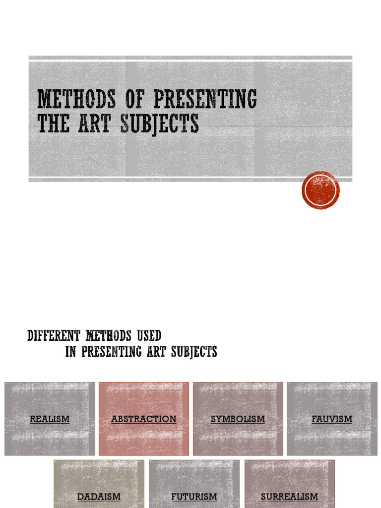 Methods of Presenting The Art Subjects | PDF