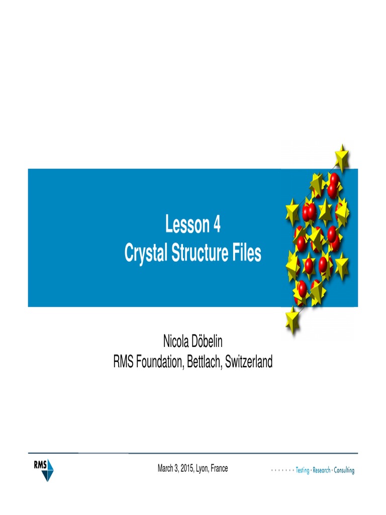 Crystal Structure Files: A Guide to Converting CIF Files to BGMN STR ...