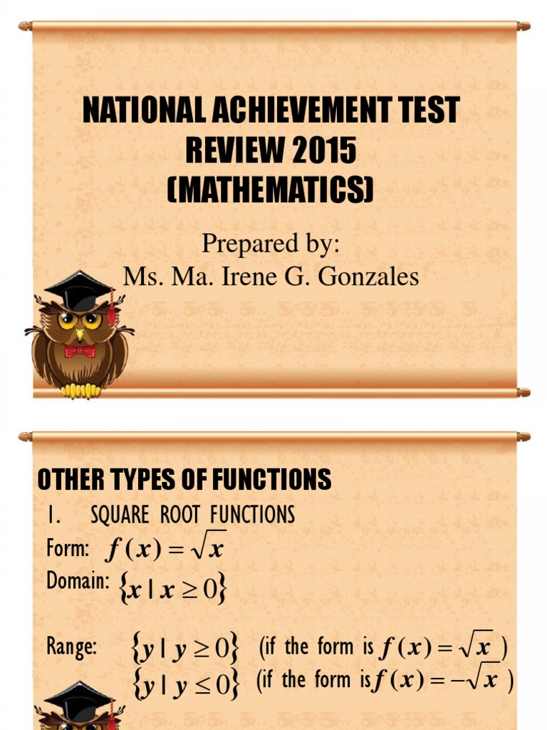 NAT 6 Reviewer For Mathematics 2015 Part 2 | PDF | Function ...