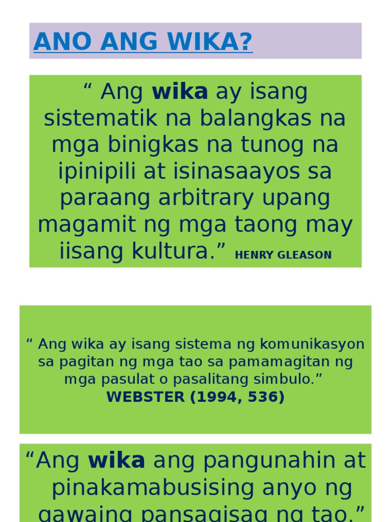 Wika Presentation | PDF