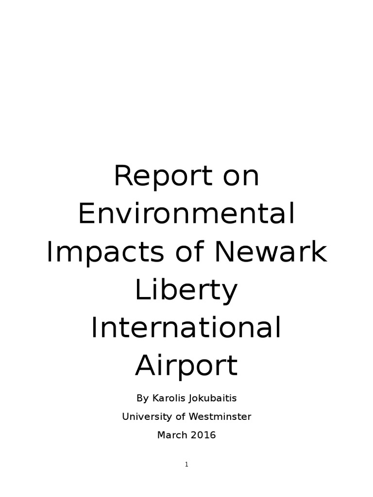 Environmental Impact of Newark Airport | PDF | Air Pollution | Waste