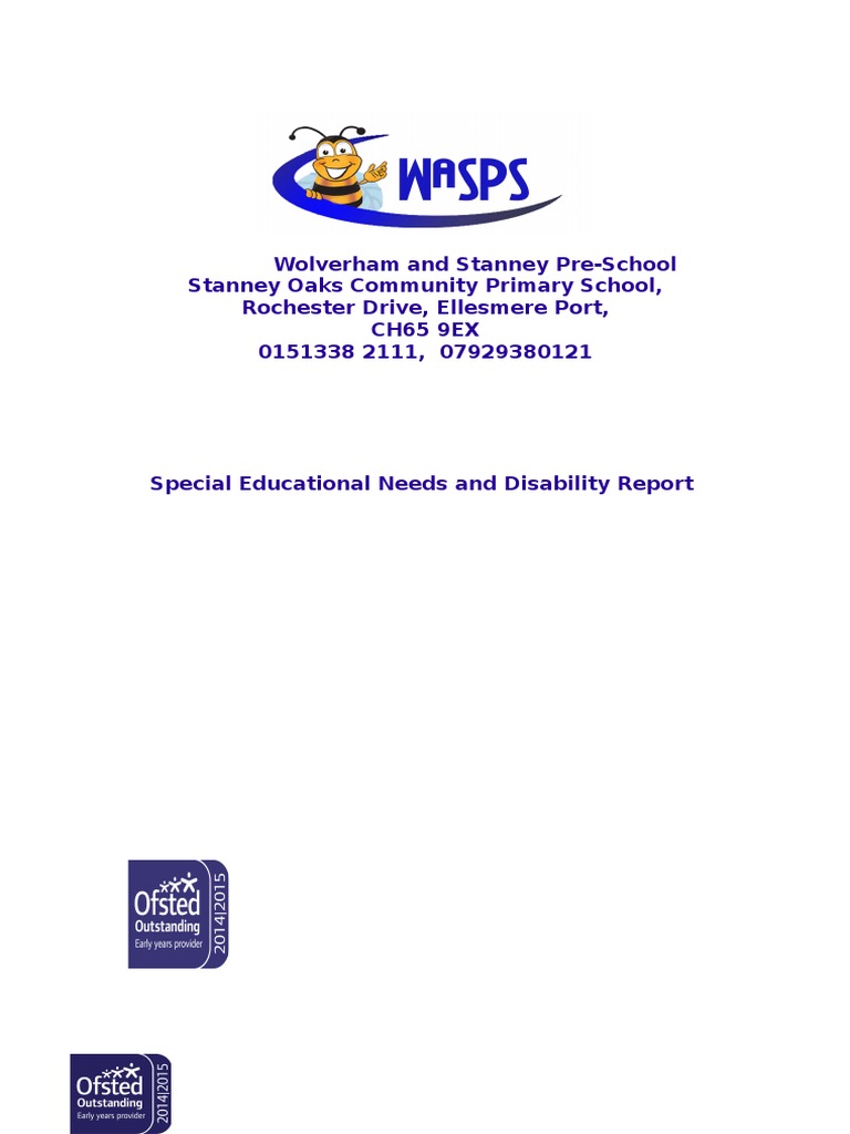 Wasps Sen Report 2016 | PDF | Special Education | Preschool
