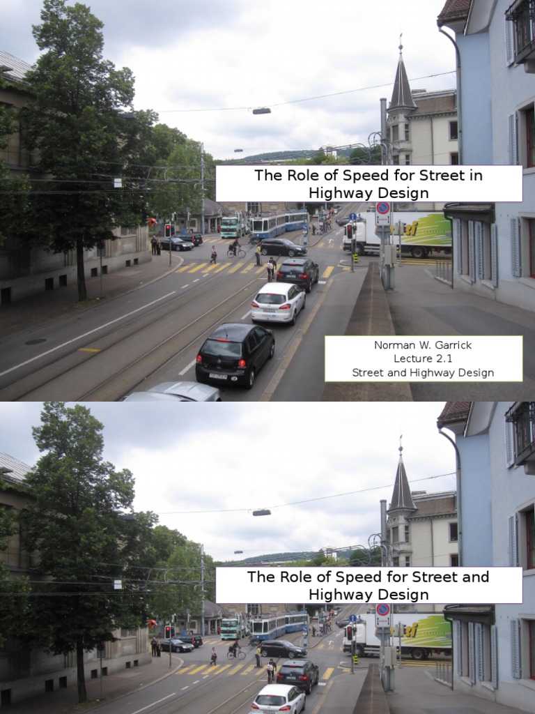 The Role of Speed For Street in Highway Design | PDF | Highway | Road