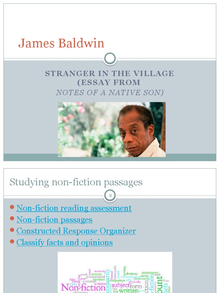 Baldwin's "Stranger in the Village" Analysis | PDF | African American ...