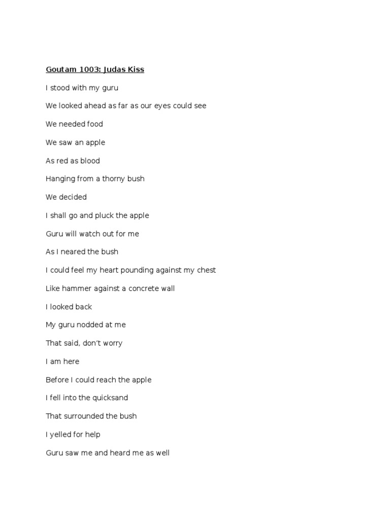 Goutam 1003 Judas Kiss | PDF | Religion & Spirituality