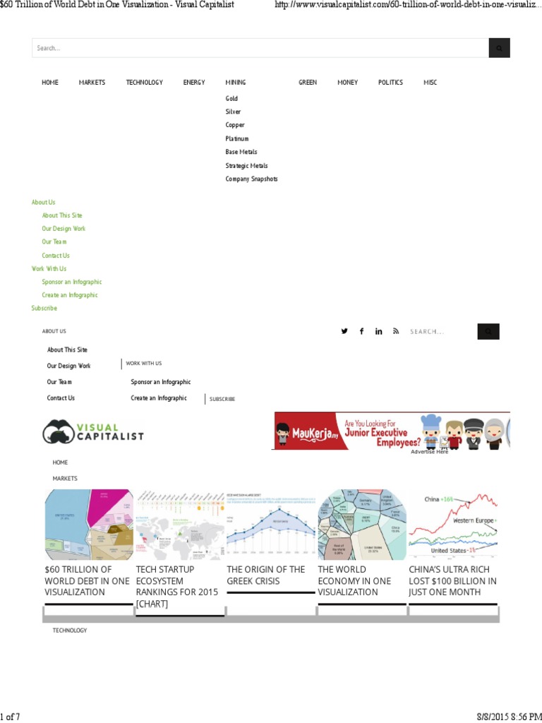 $60 Trillion of World Debt in One Visualization - Visual Capitalist ...