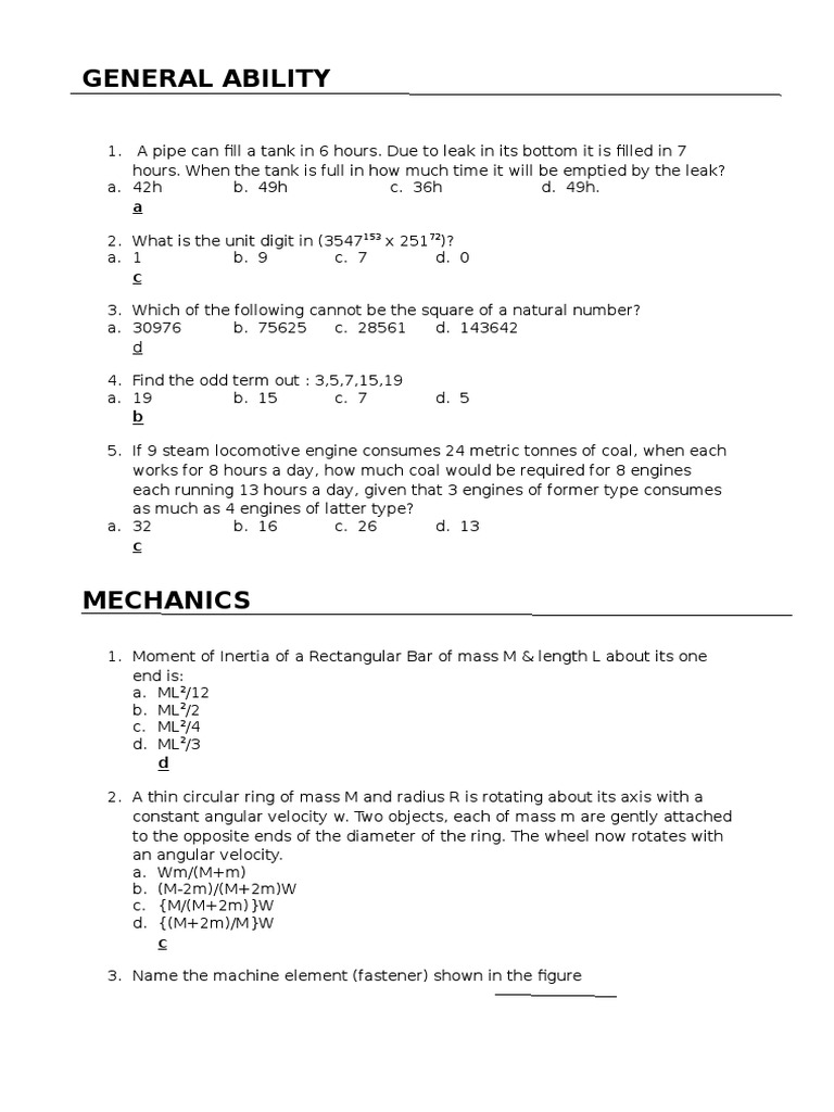General Ability | PDF
