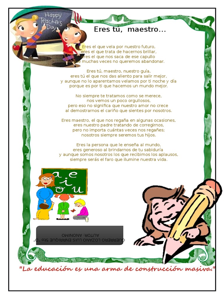 Poesia Al Maestro | PDF