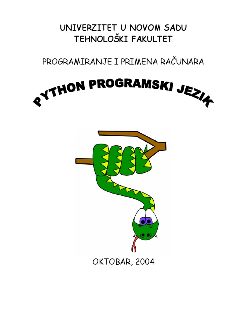 Uvod U Python Programski Jezik PDF | PDF