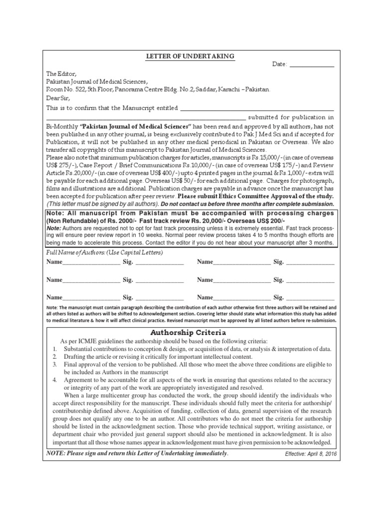 (This Letter Must Be Signed by All Authors) .: Full Name of Authors ...