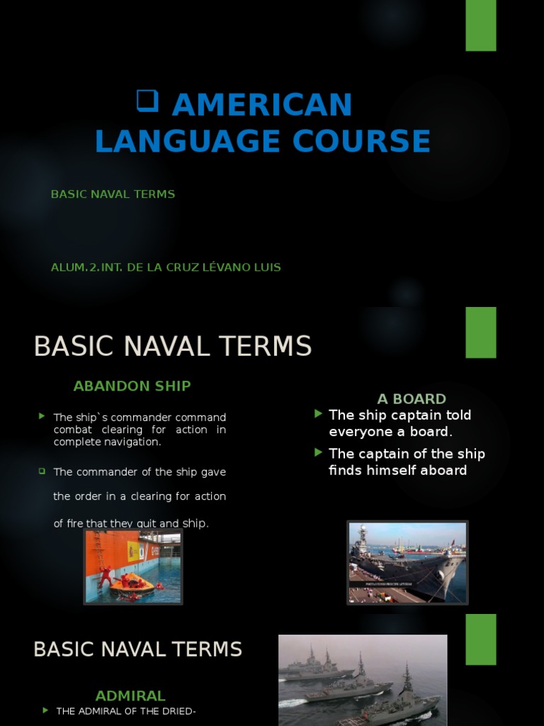 American Language Course: Basic Naval Terms | PDF | Navies | Aircraft ...